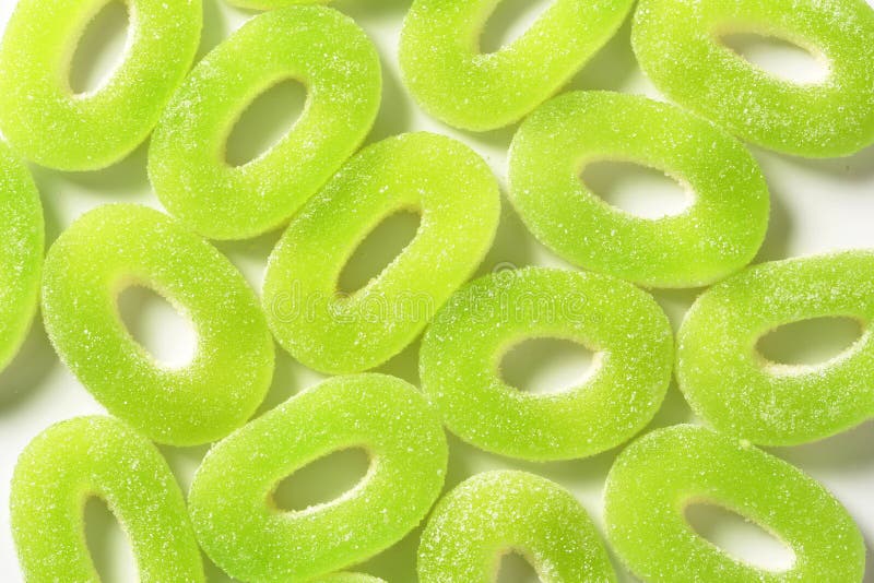 Sour gummy apple rings stock image. Image of sweet, view - 32813907