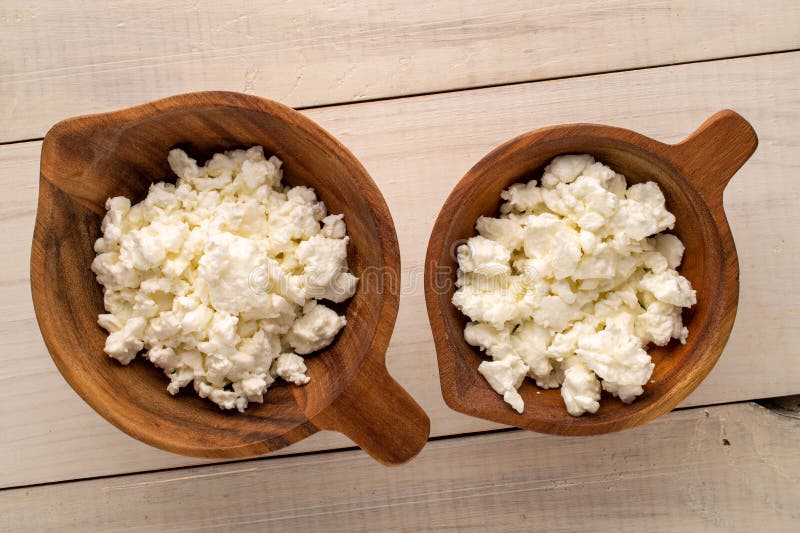 Sour Milk Cheese with Ceramic Dish, Macro, Isolated on White Background ...