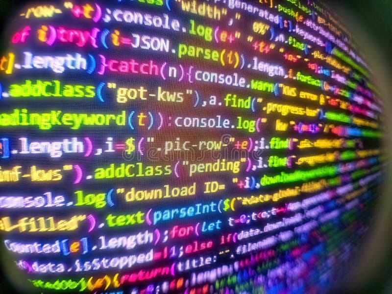 Source Abstract Algorithm Concept. Template of Website, Selective Focus. Binary and Source Code ...
