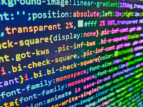 Source Abstract. Displaying Program Code on Computer. Programming ...