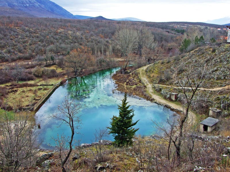 The Source of the Cetina River or Glavas Wellspring, Croatia Stock ...