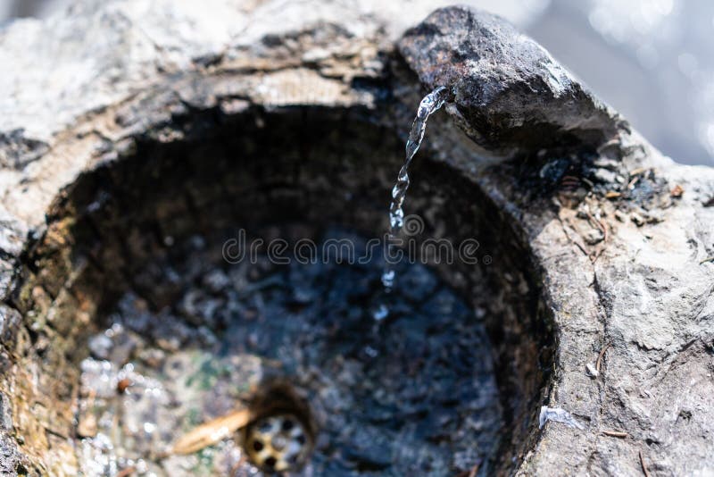 Source of Clean Water on the Street Stock Photo - Image of flow ...