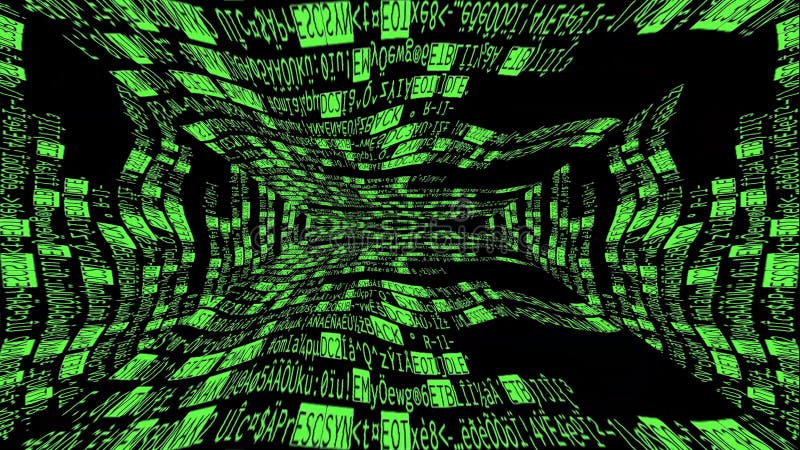 Source Code Corridor Matrix Crypto Distorted Stock Illustration ...