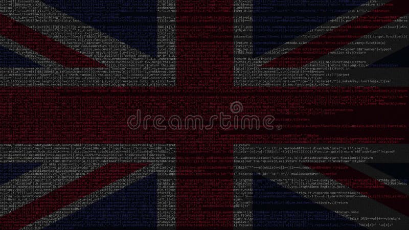 Source Code and Flag of the United Kingdom. British Digital Technology ...