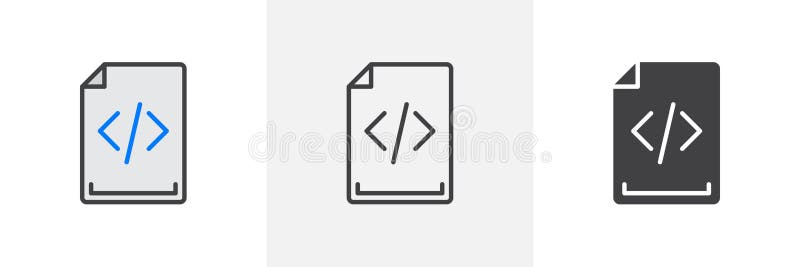 Source code icon stock vector. Illustration of page - 144880602