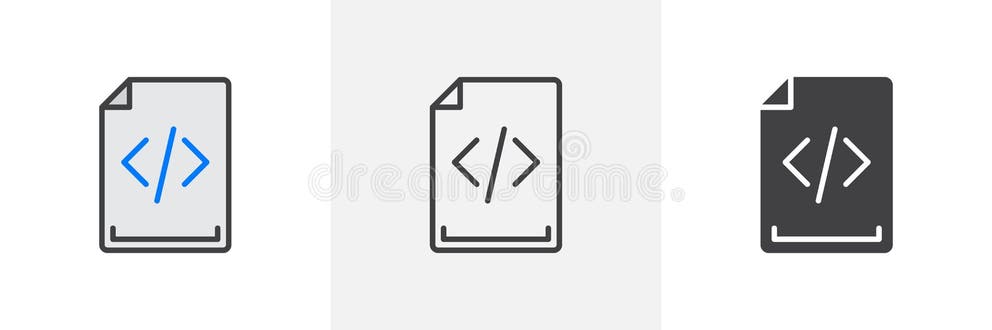 Source code icon stock vector. Illustration of page - 144880602