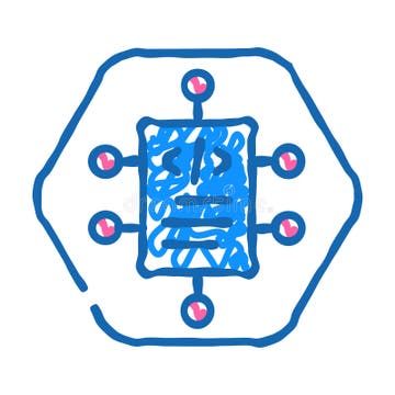 Source Code Management Icon Doodle Illustration Stock Vector ...