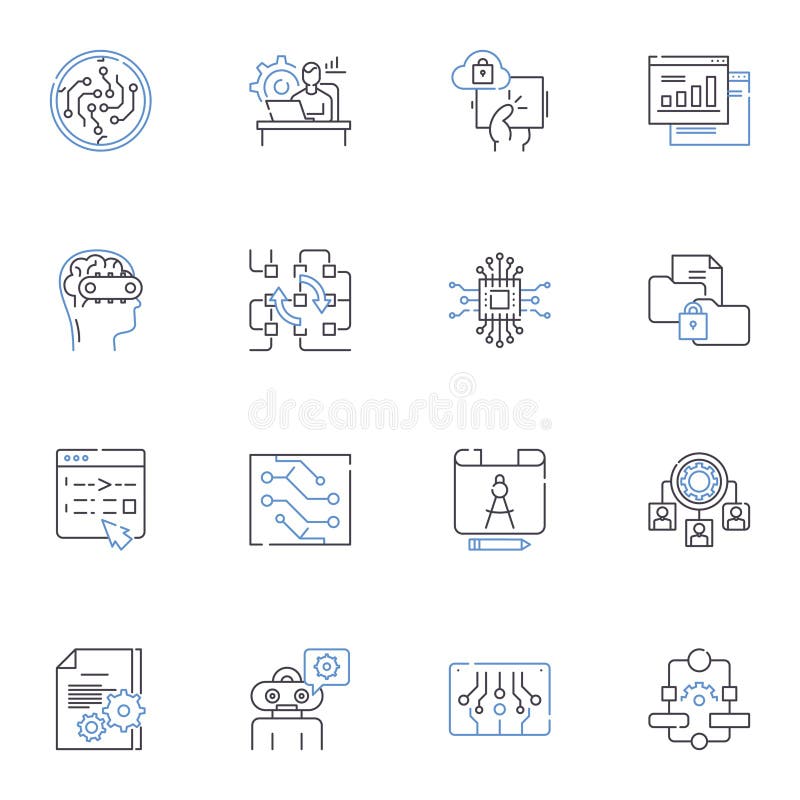 Source Code Line Icons Collection Programming Scripting Development Codebase Coding Syntax