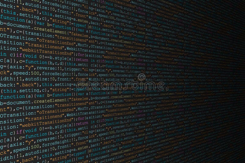 Source Code Programming Background in Perspective View in Colorful ...