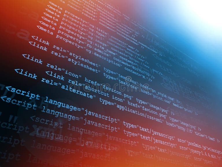 Source Code Programming Concept Stock Illustration - Illustration of electronic, intellectual ...