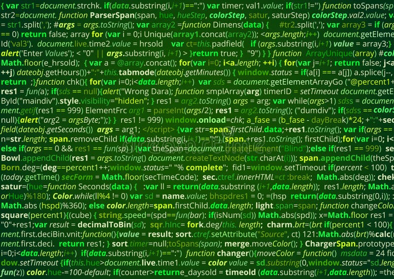 Source code screen stock vector. Illustration of green - 66424468