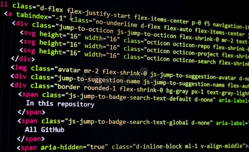 Source Code Screen Programming Code Writing Script Stock Image Image Of Display Coding