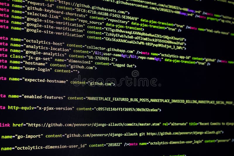 Source Code Screen Programming Code Writing Script Stock Image Image Of Hacking Program
