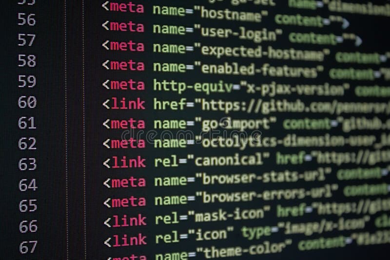 Source Code Screen. Programming Code. Writing Script Stock Photo ...
