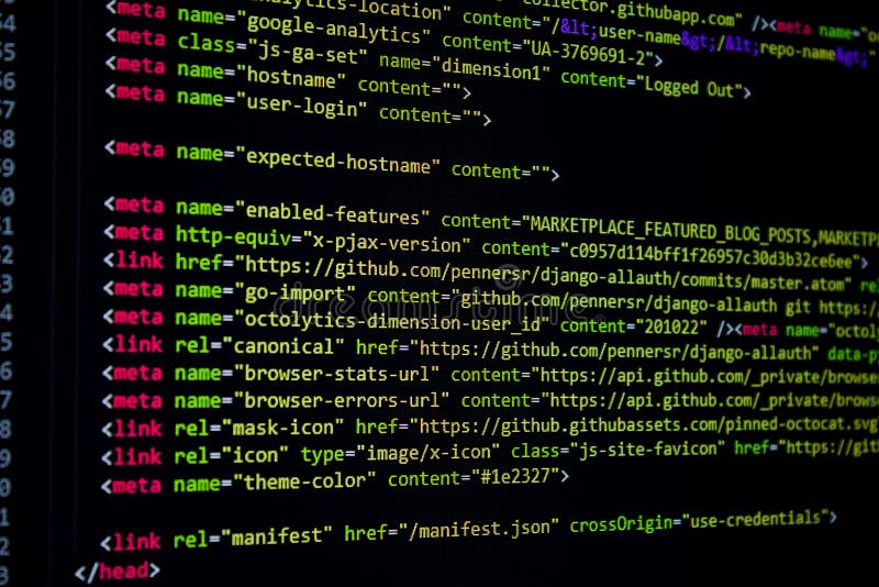 Source Code Screen. Programming Code. Writing Script Stock Image - Image of monitor, command ...