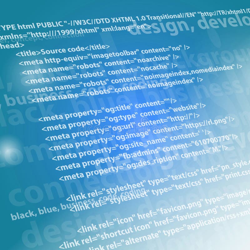 Source Code Technology Background Stock Illustration - Illustration of ...