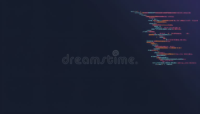 Source Code Written in Programming Language on Dark Blue Background ...