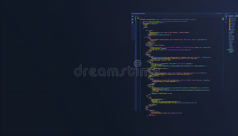 Source Code Written Programming Language Dark Blue Background Stock Photos - Free & Royalty-Free ...