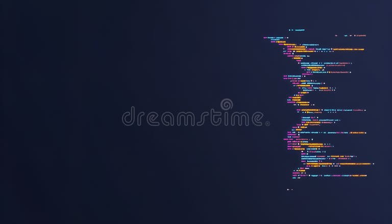 Source Code Written in Programming Language on Dark Blue Background ...
