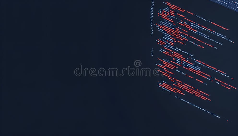 Source Code Written In Programming Language On Dark Blue Background 1176