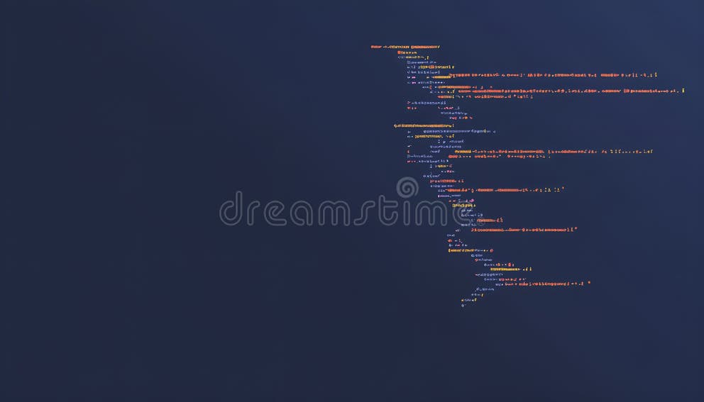 Source Code Written in Programming Language on Dark Blue Background Stock Image - Image of ...