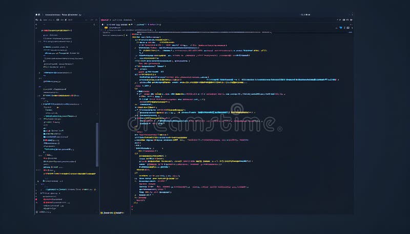 Source Code Written Programming Language Dark Blue Background Stock Photos - Free & Royalty-Free ...