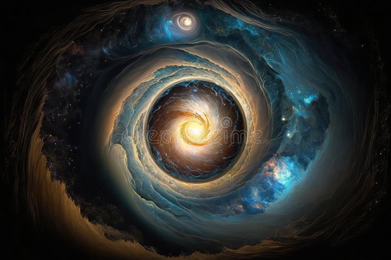 Source of Consciousness, Seen from Above, with Swirling Vortex of ...
