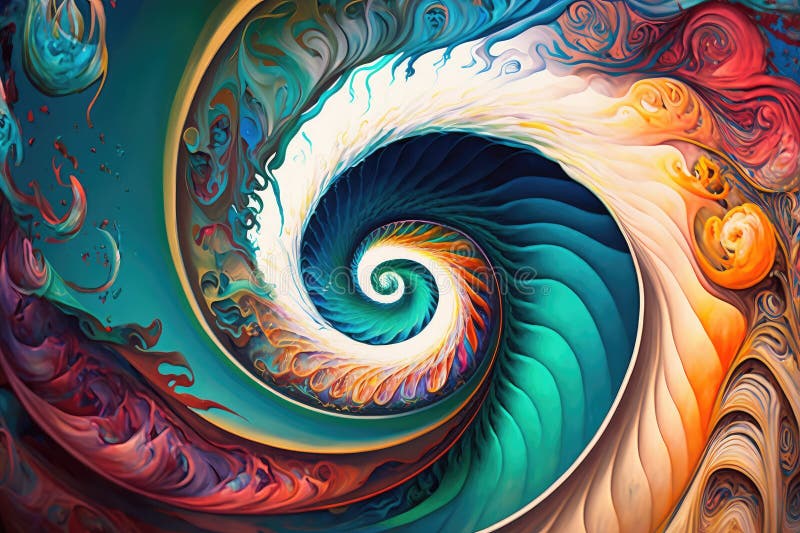 Source of Consciousness, Surrounded by Swirling Colors and Shapes ...