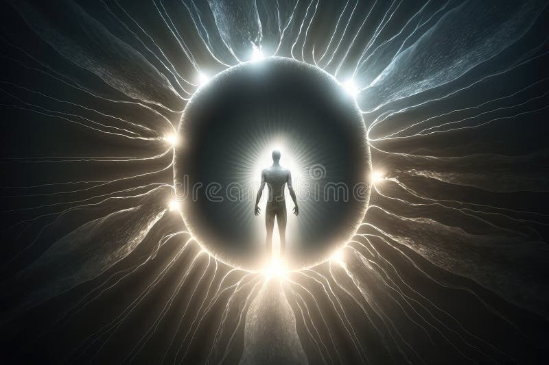 Source of Consciousness, Taking Form of a Human Being, with Its Energy ...