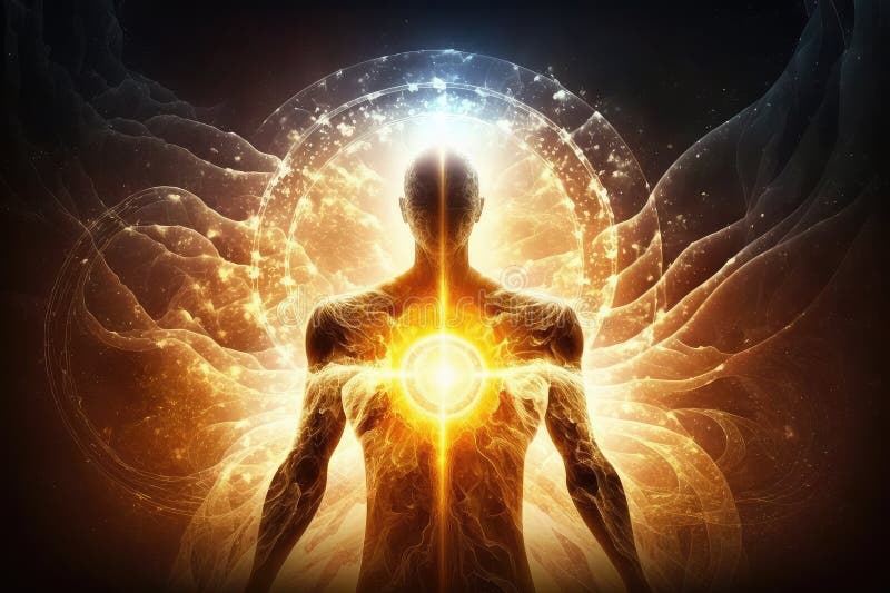 Source of Consciousness, Taking Form of a Human Being, with Its Energy ...