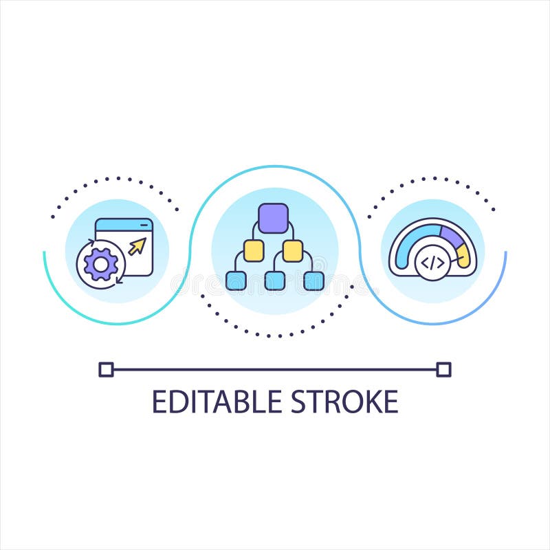 Source Control System Loop Concept Icon Stock Vector - Illustration of ...