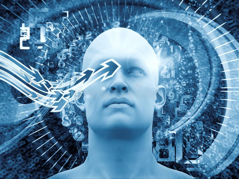 Source of Digital Thoughts stock illustration. Illustration of ...