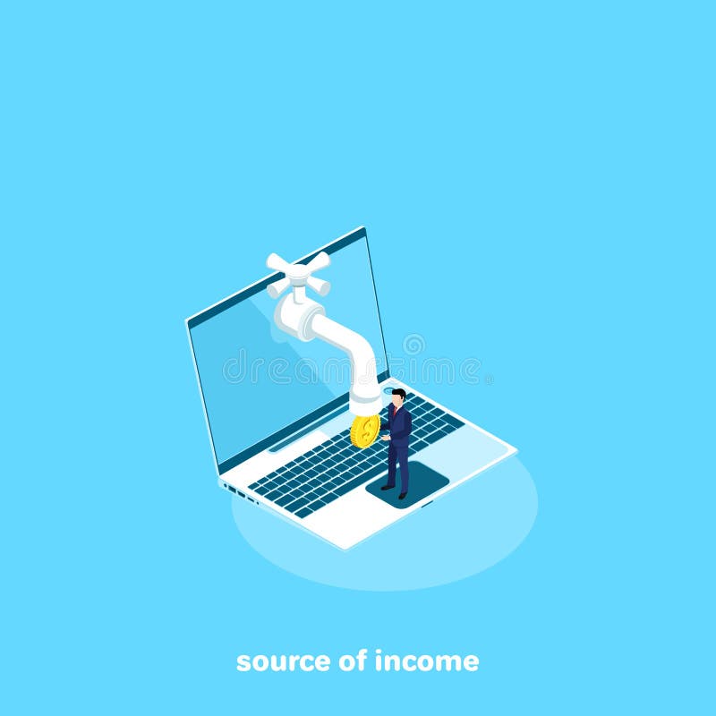 Source of income stock vector. Illustration of source - 185645120