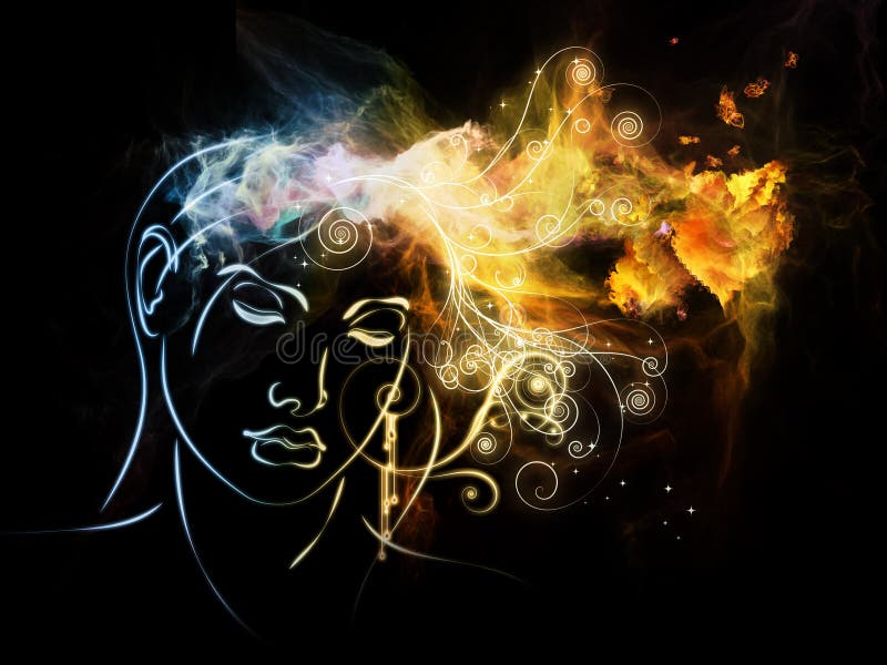 Source of Inner Thoughts stock illustration. Illustration of human ...