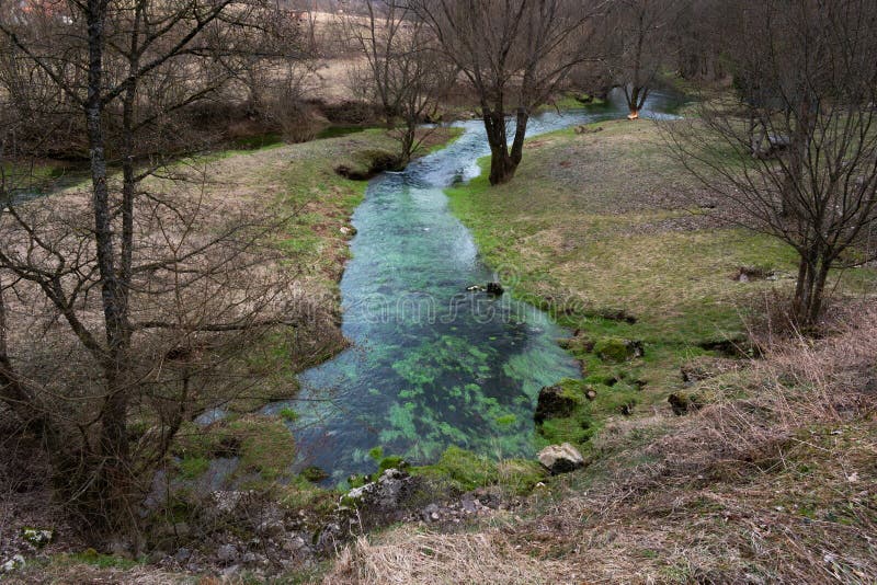 Source of Krupa River in Krupa Na Vrbasu Stock Photo - Image of rock ...