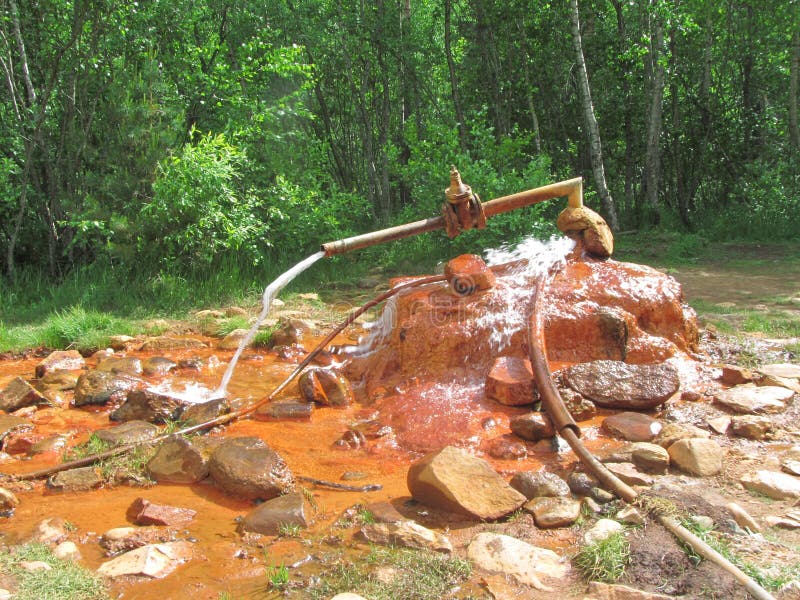 The Source of Mineral Water Stock Photo - Image of nature, ecology ...