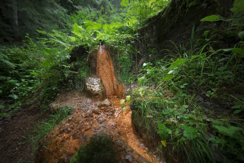 Source of Mineral Water in the Mountains Stock Photo - Image of people ...