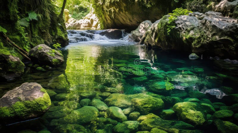 Source Natural Spring Water Stock Image - Image of nature, peaceful ...