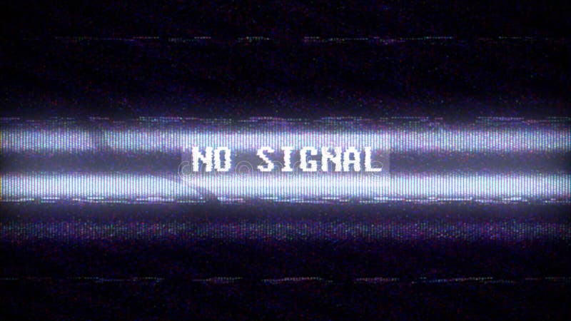 Source No Signal Old Vintage TV. Rolling Bars on TV Screen. No Signal ...