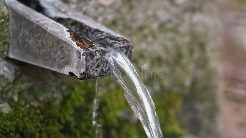 The Source of Pure Spring Mineral Alkaline Water from a Stone Stack ...