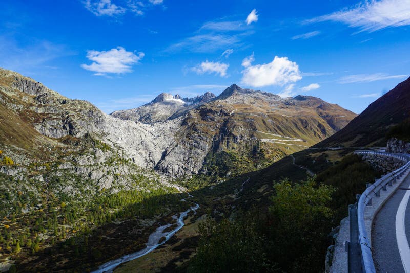 Source of River Rhone at the Rhone Glacier Stock Image - Image of ...