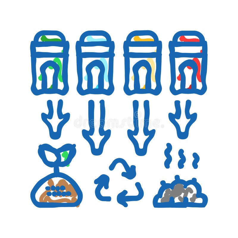 Source Separation Icon Doodle Illustration Stock Vector - Illustration ...