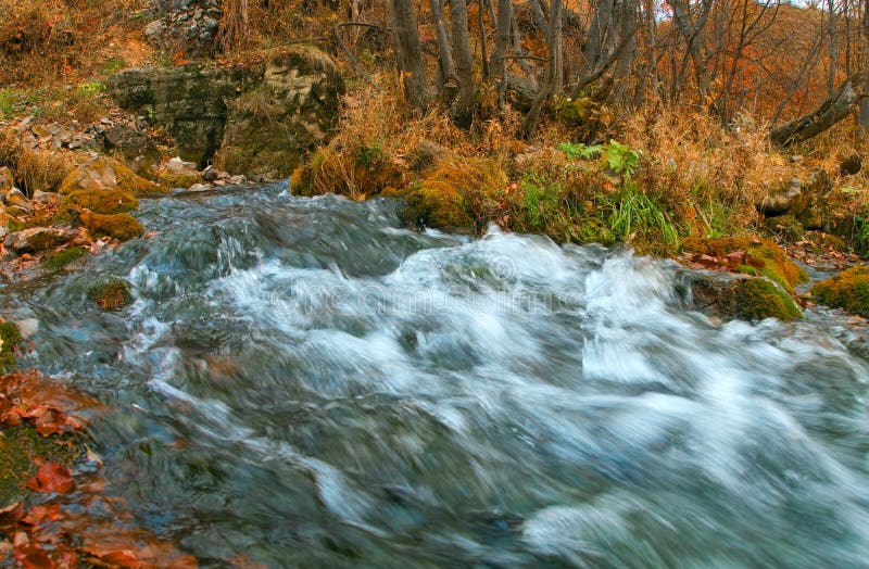 Source of small river. stock photo. Image of turbulent - 7359200