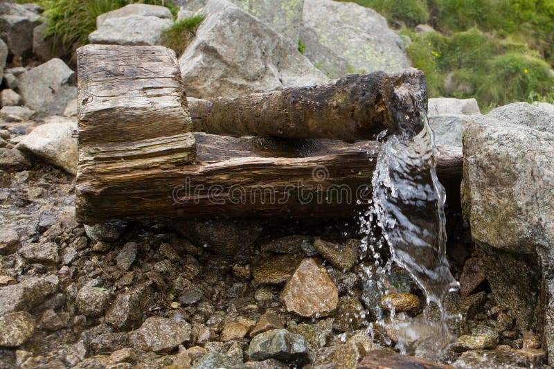 Source of Spring Fresh Water. Near Mount Stock Image - Image of green ...