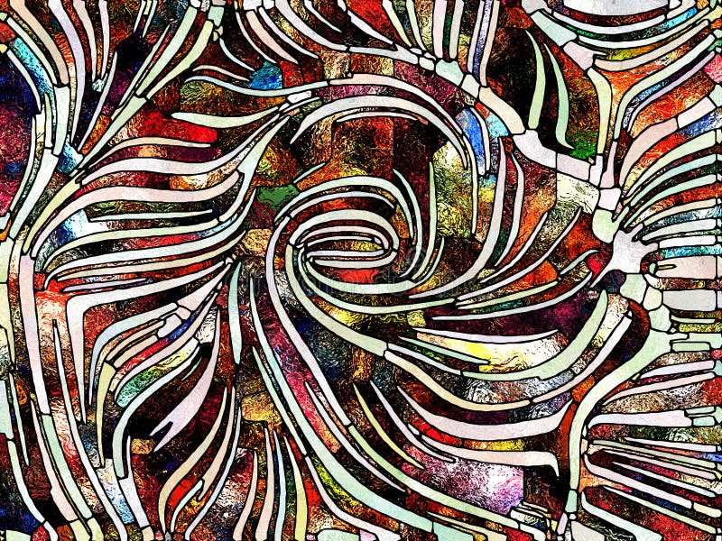 Source of Stained Glass stock illustration. Illustration of bright ...