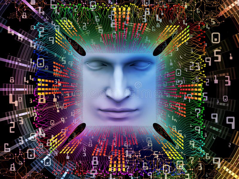 Source of Super Human AI stock illustration. Illustration of lips ...