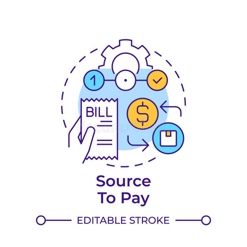 Source To Pay Multi Color Concept Icon Stock Vector - Illustration of ...