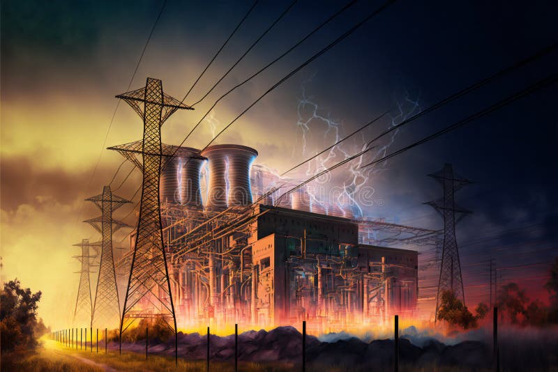 Source Types Energy, Creative Digital Illustration Painting Stock ...