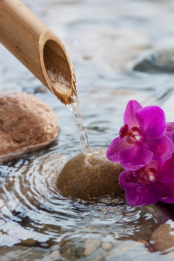 Source of Water for Zen Decor Stock Photo - Image of outdoors, pebble ...