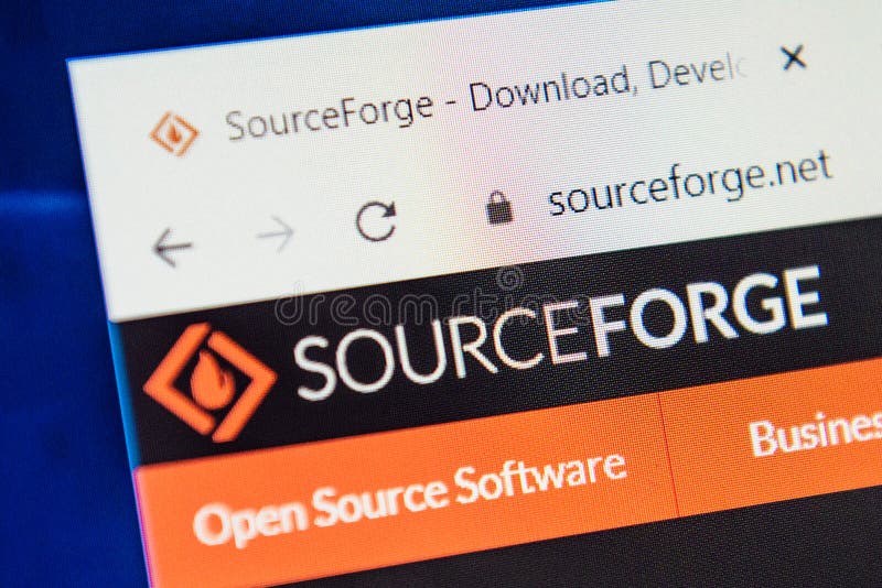 SourceForge website logo editorial photo. Image of samsung - 118629216